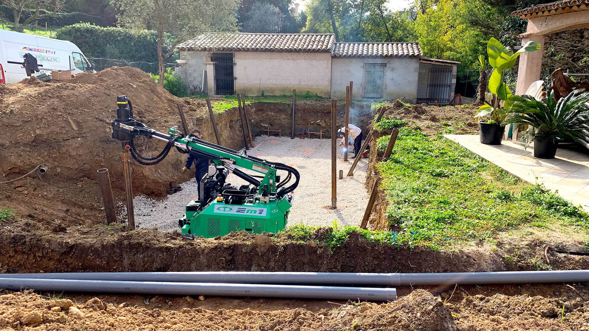 Pool's Foundation Helical Piers Structure | Techno Metal Post